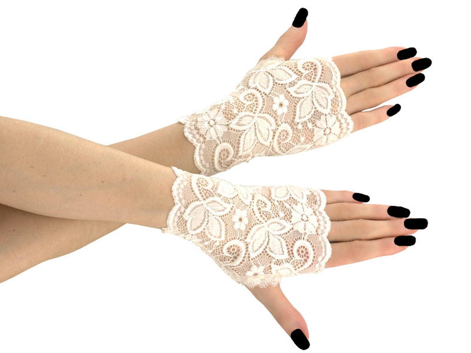 White Lace Gloves Women's Gloves Bridal Wedding Gloves - Etsy
