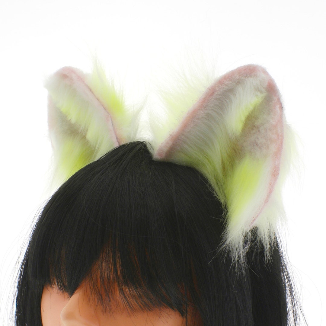 Neon Yellow Ears Neko Cat Ears Cosplay Kawaii Cat Neko Ears - Etsy