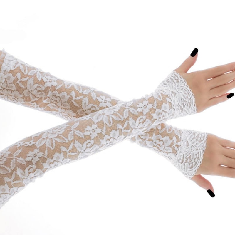 White Lace Gloves - Etsy