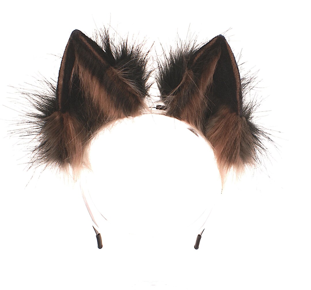 Rusty Brown Faux Fur Wolf Ears, Cosplay Headband, Handmade - Etsy
