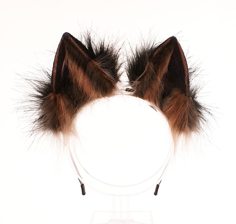 Rusty Brown Faux Fur Wolf Ears, Cosplay Headband, Handmade - Etsy