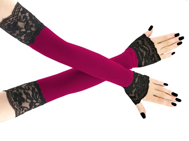 Navy Blue Extra Long Over Elbow Stretch Gloves Opera Length Bridal ...