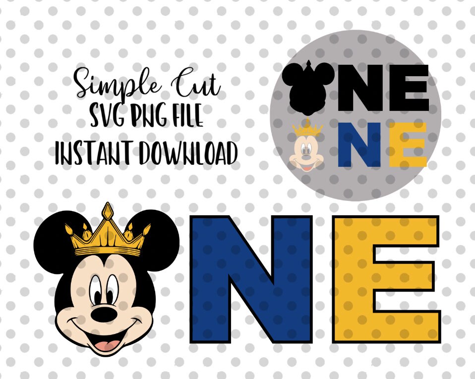 Prinz Maus ONE Clipart SVG & PNG Clip Art Dateien druckbare - Etsy Schweiz