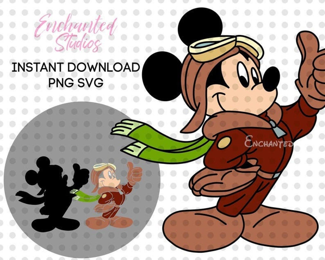 Pilot Mouse Clipart SVG PNG Clip Art Files Printable Images - Etsy