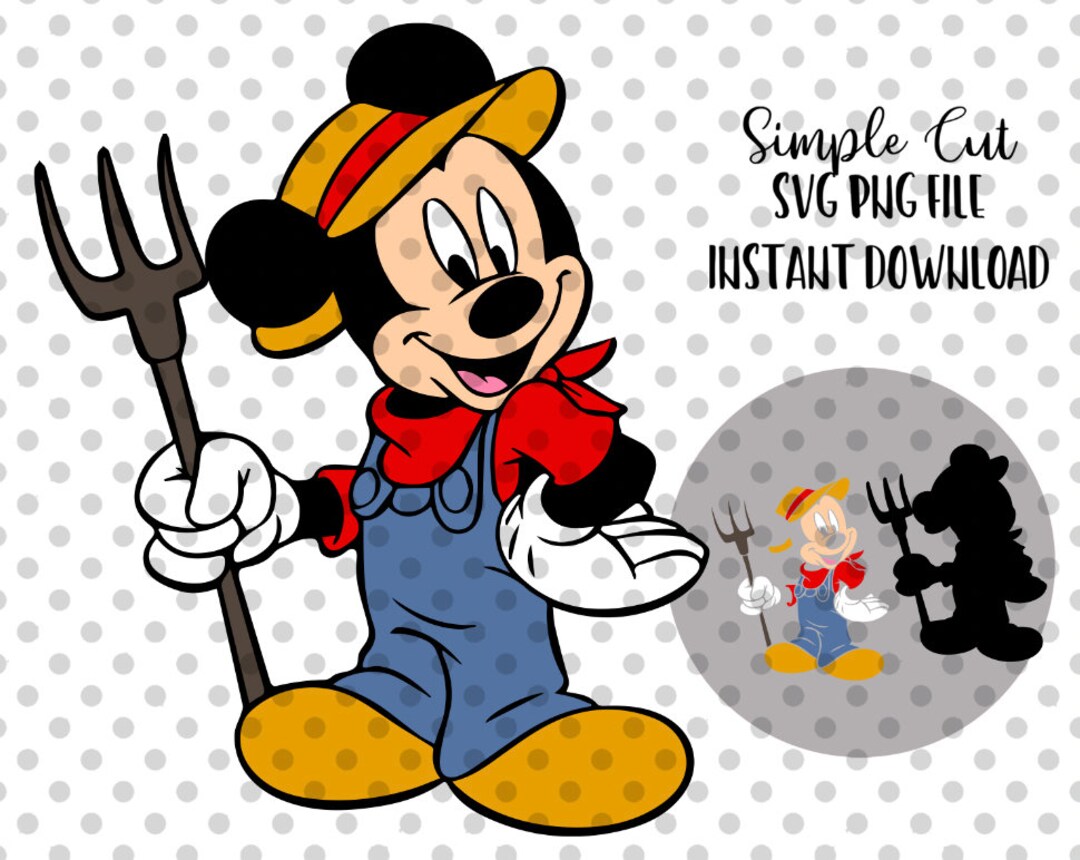 Farmer Mouse Clipart SVG PNG Clip Art Files Sheriff Mouse - Etsy México