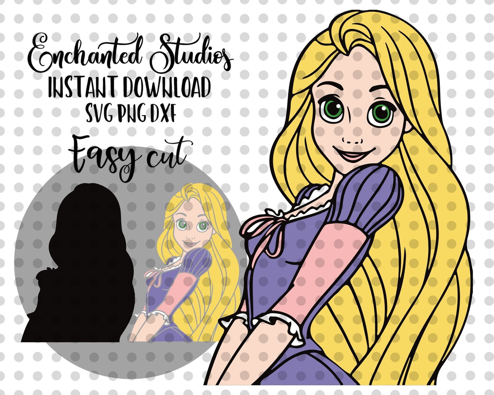 Rapunzel SVG & PNG Clipart Files Rapunzel Svg Princess Svg - Etsy UK