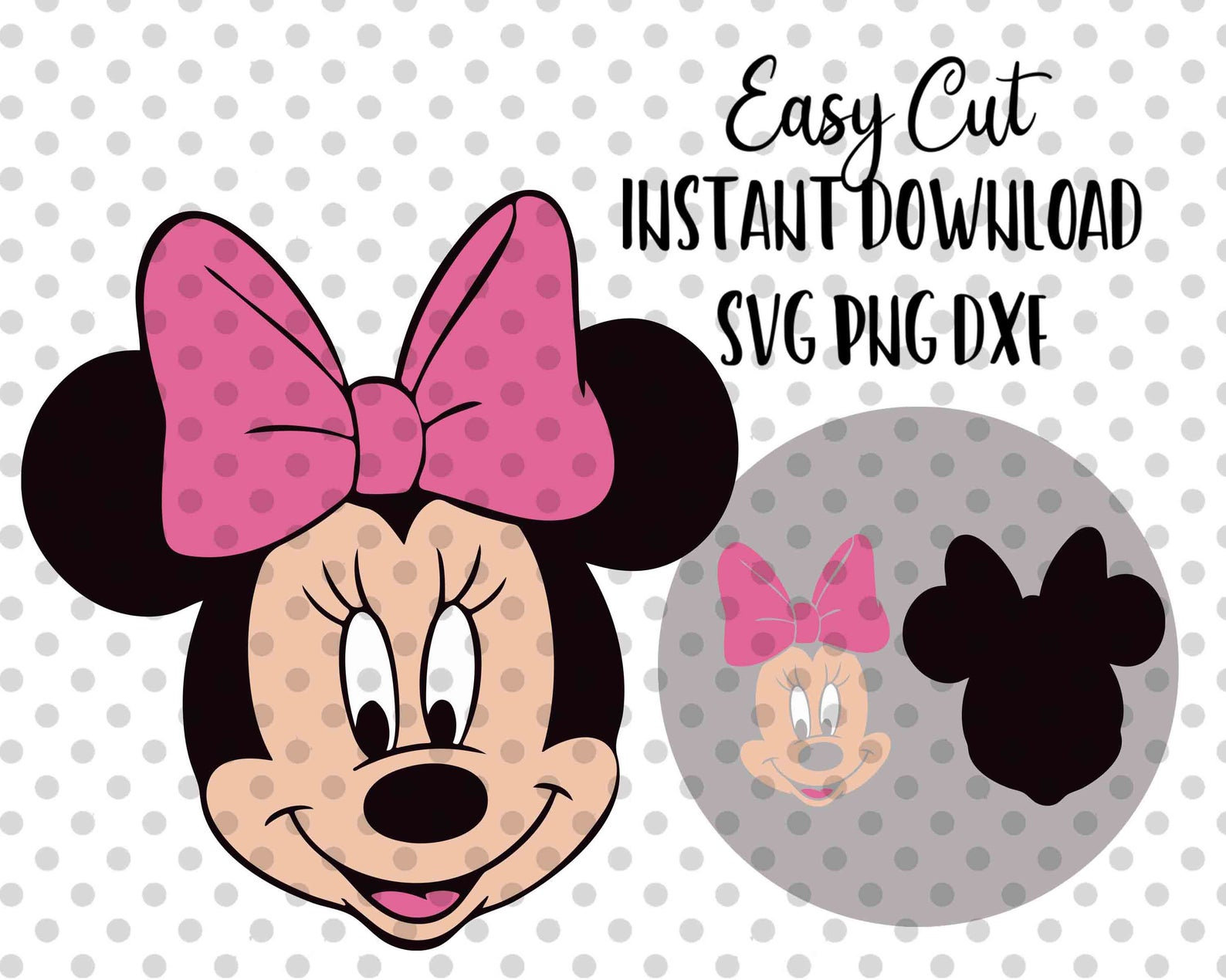 Minnie Mouse Head Printable