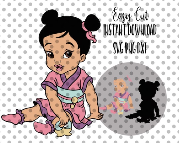 Baby Mulan Svg PNG SVG EPS Layered svg baby princess svg - Etsy France