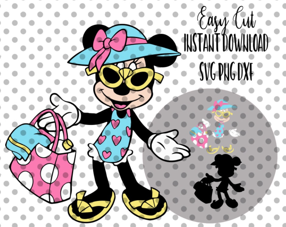 Minnie Mouse Beach Clipart