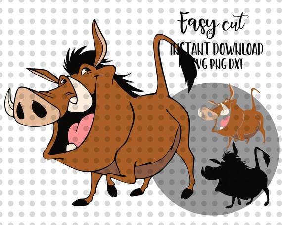 Pumba Svg Lion SVG PNG DXF Simba Cutting Files Cricut | Etsy