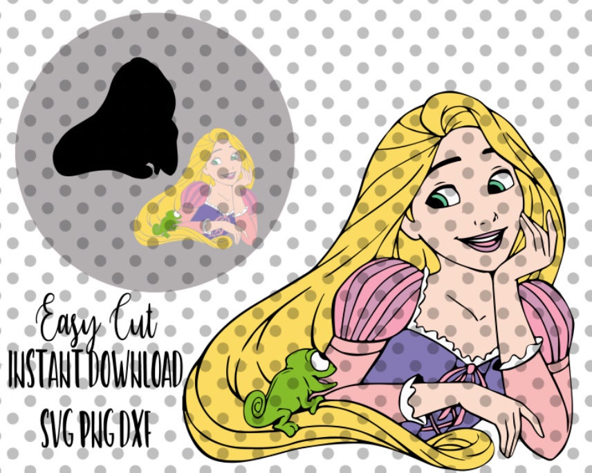 Tangled SVG & PNG Clipart Files Rapunzel Svg Princess Svg | Etsy