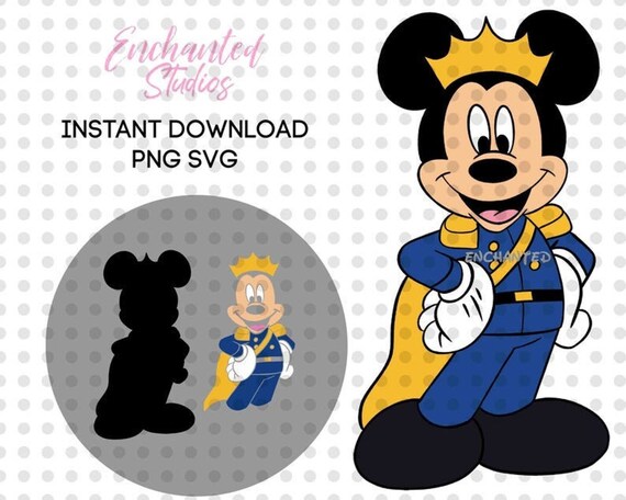 Navy Prince Mouse Clipart SVG PNG Clip Art Files Mouse - Etsy