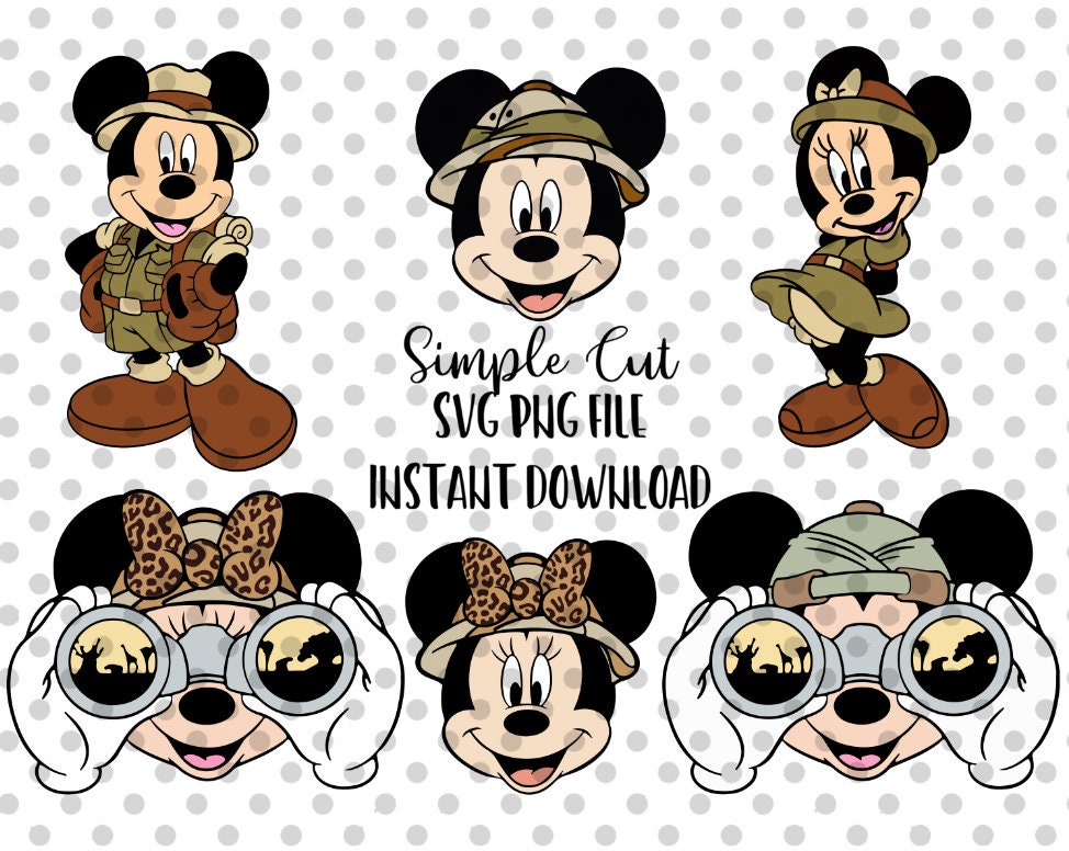 6 Safari Mouse Svg Bundle Safari Svg And Png Clip Art Files Etsy Nederland 