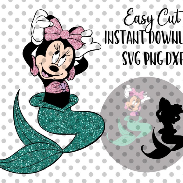 Minnie Mouse Mermaid Png - Etsy