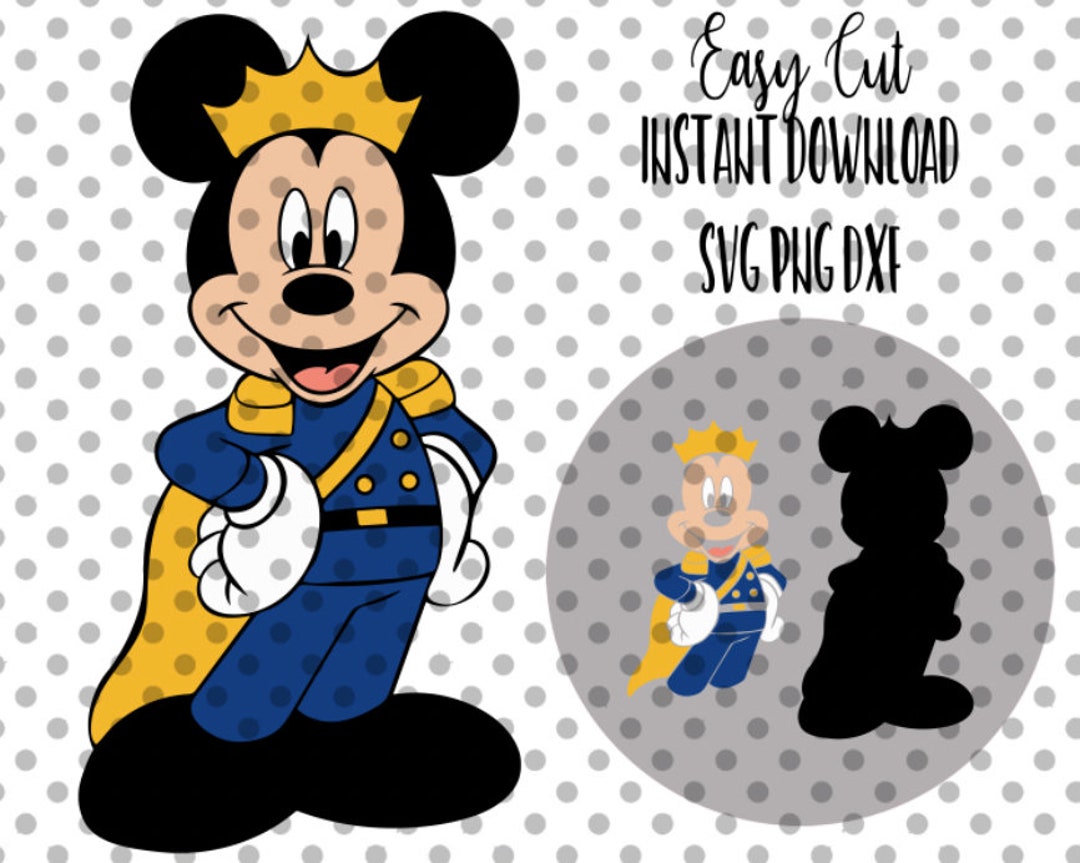 Navy Prince Mouse Clipart SVG PNG Clip Art Files Mouse - Etsy