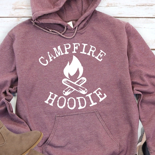 Campfire Hoodie Sweatshirt Campfires Let's Get Lit - Etsy