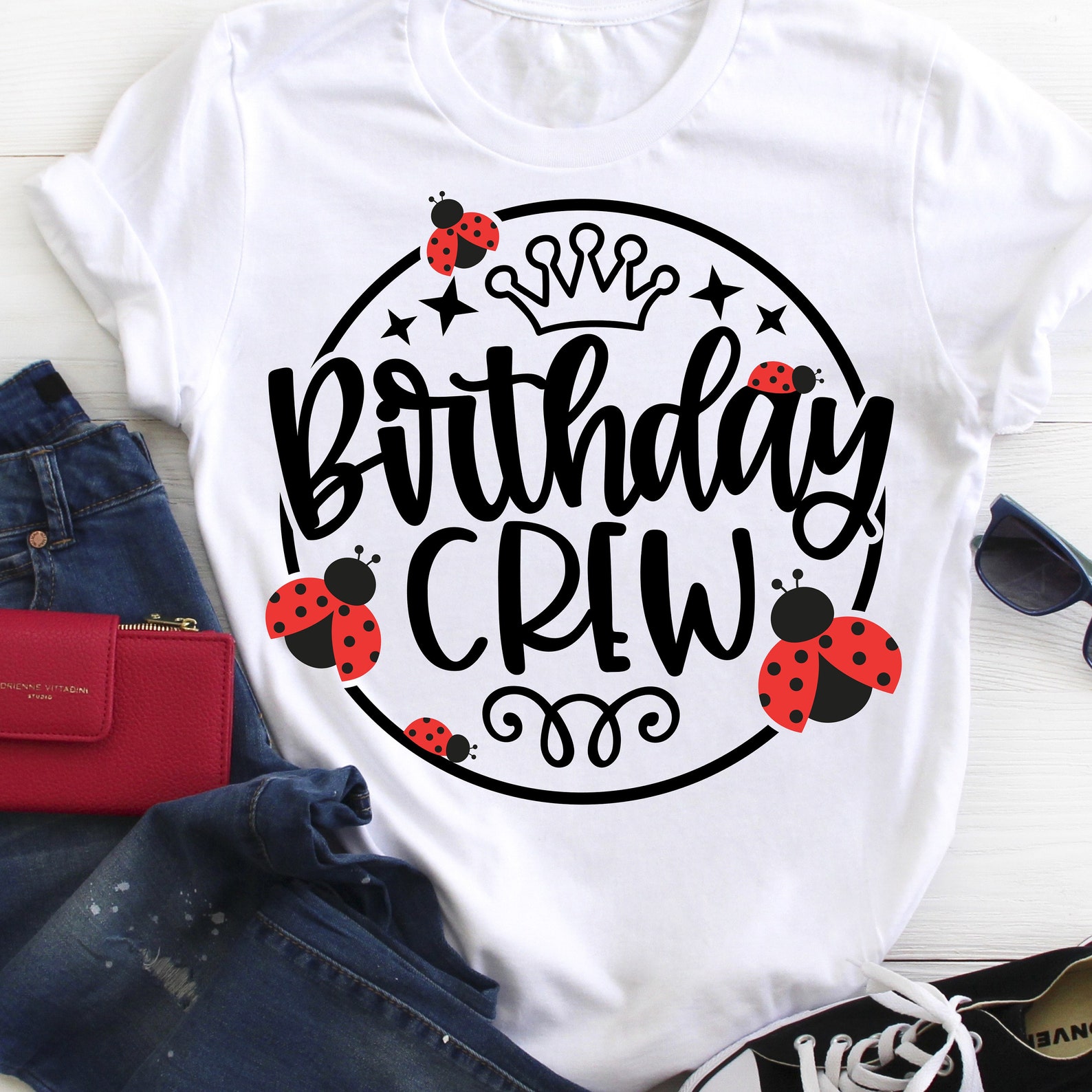 Custom Age Kids Ladybug Birthday Shirt, Lady Bug Birthday Party T-shirt ...