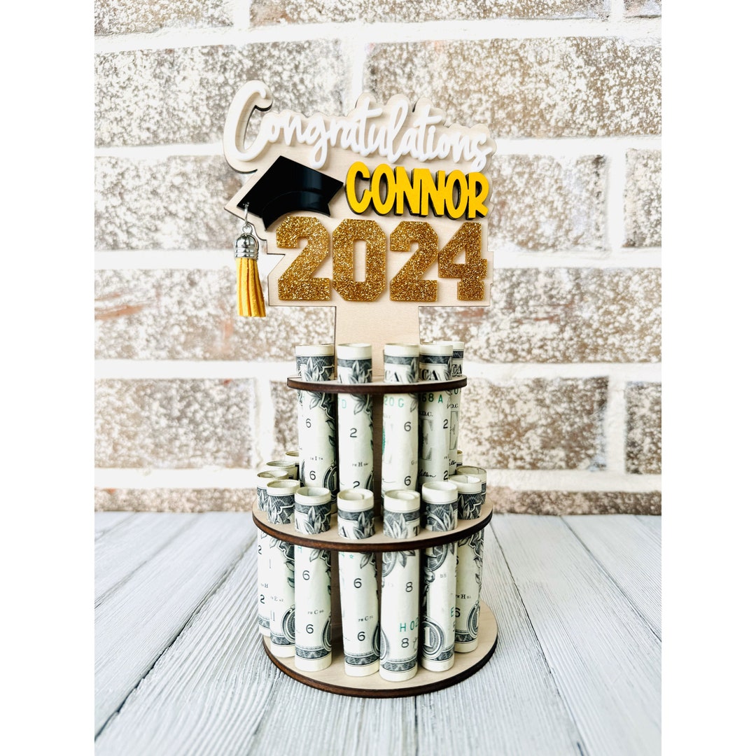 Custom Personalized Graduation Gift Money Cake, Money Tower, Class of ...