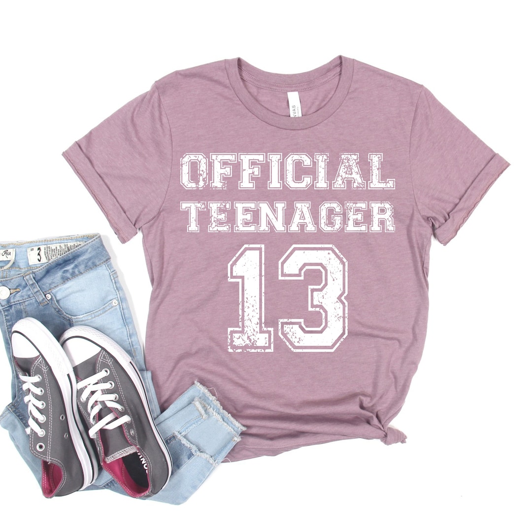 Official Teenager Shirt, 13th Birthday Shirt, Gift Forteen, Teenager 13 ...