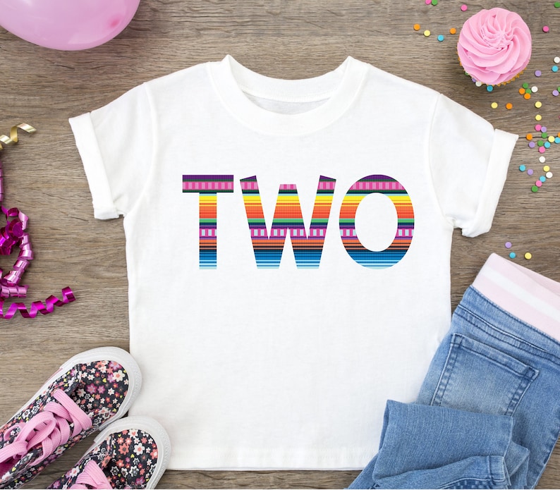 THREE-ESTA Serape Birthday Shirt Fiesta Birthday Shirt Taco | Etsy