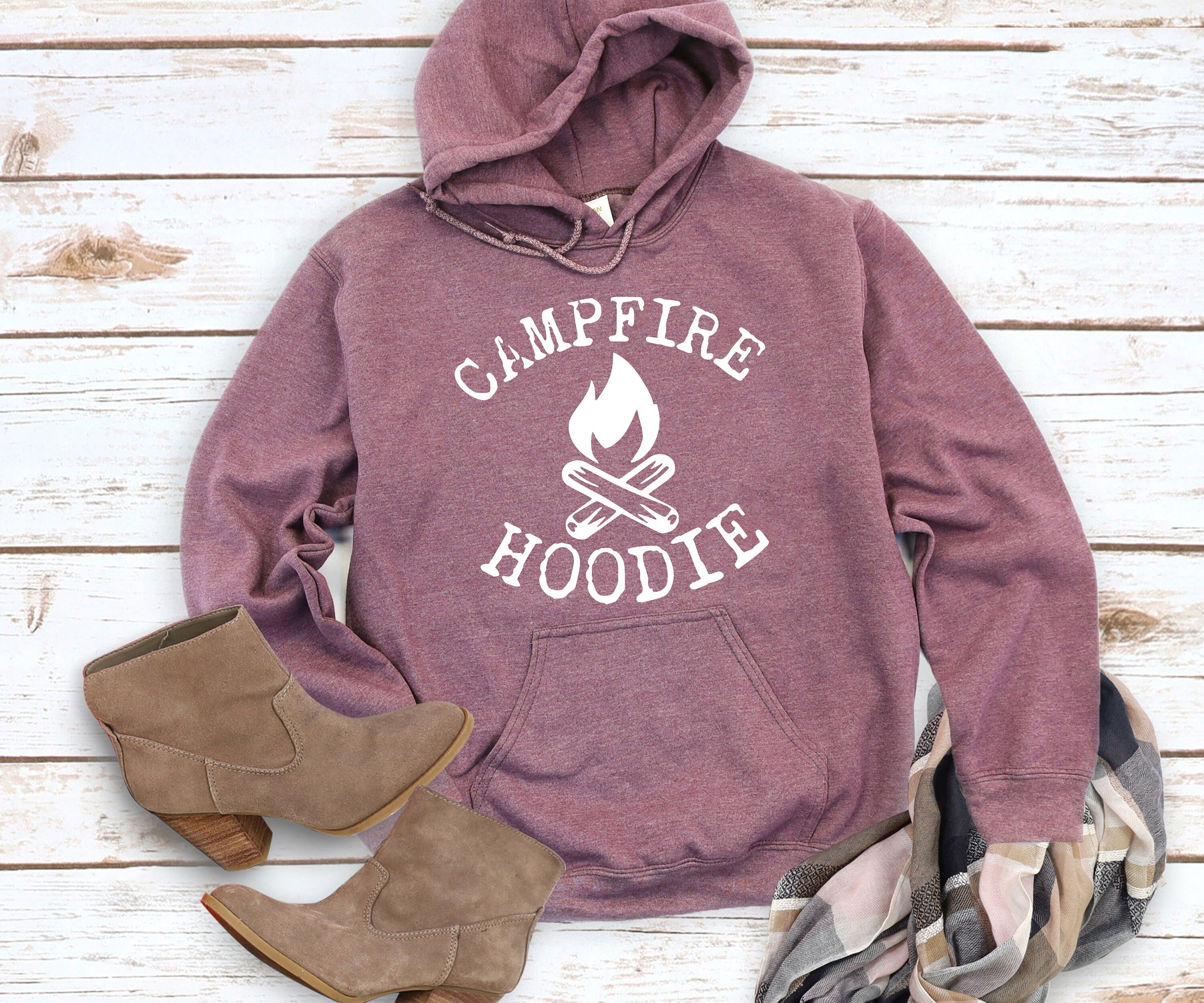 Campfire Hoodie Sweatshirt Campfires Let's Get Lit - Etsy