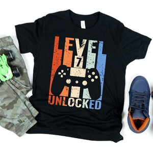 Level 6 Unlocked Shirt, Level 6 Gamer Shirt, 6th Birthday Shirt, 6th ...