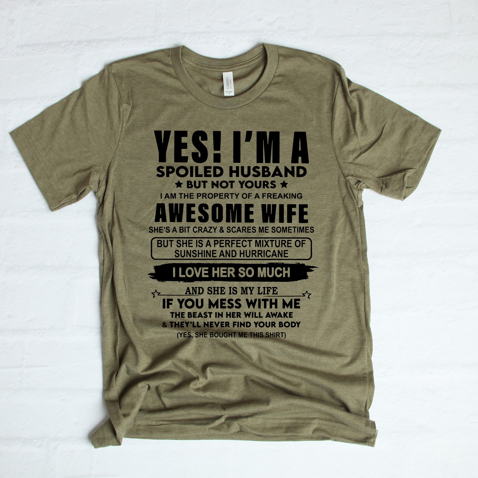 Spoiled Husband Shirt, Gift for Husband From Wife, Shirt for Husband ...