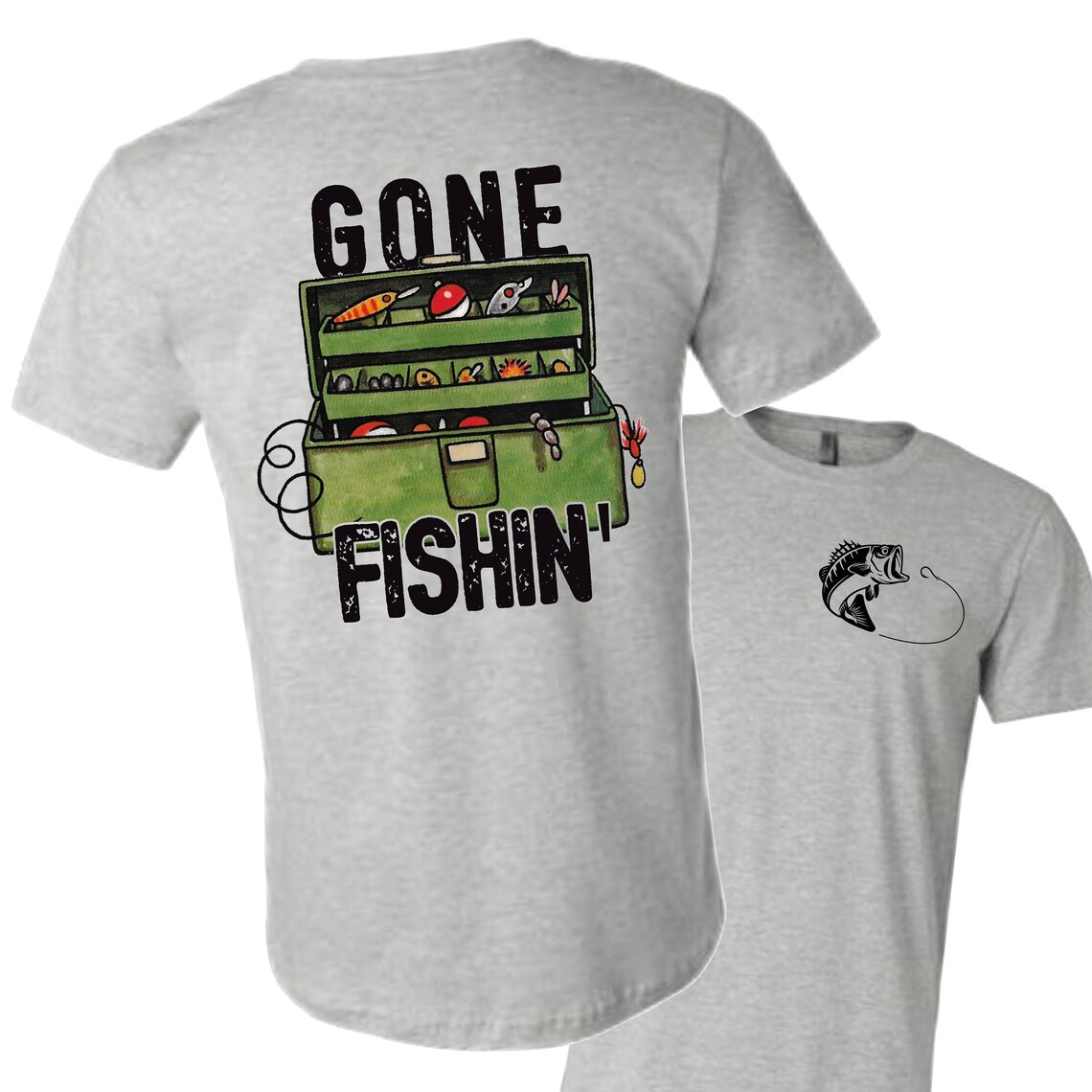Gone Fishing Tackle Box Shirt Fathers Day Gift Christmas | Etsy