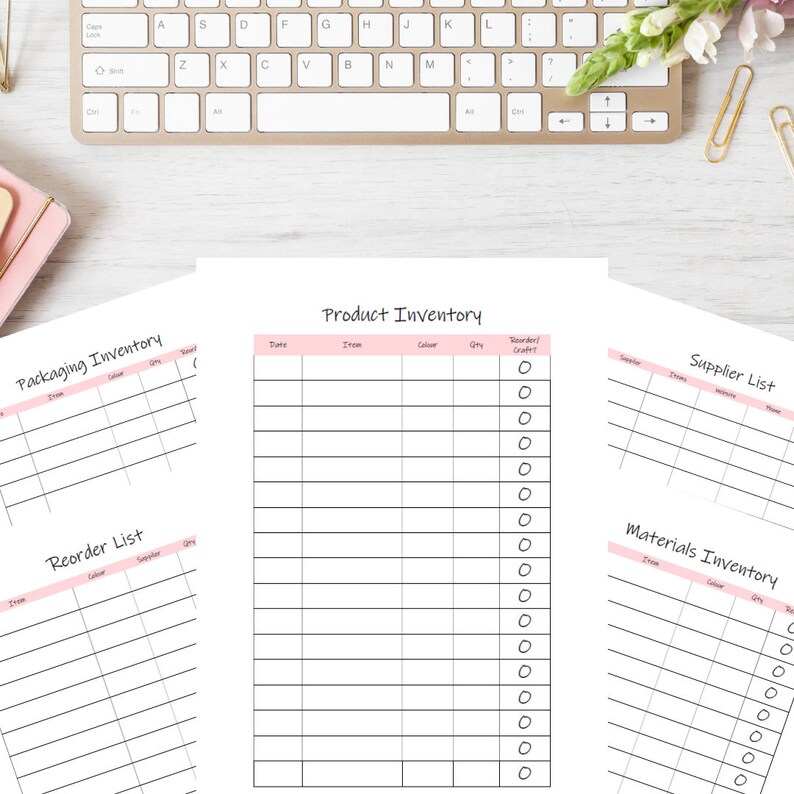Printable Craft Show Inventory Sheets