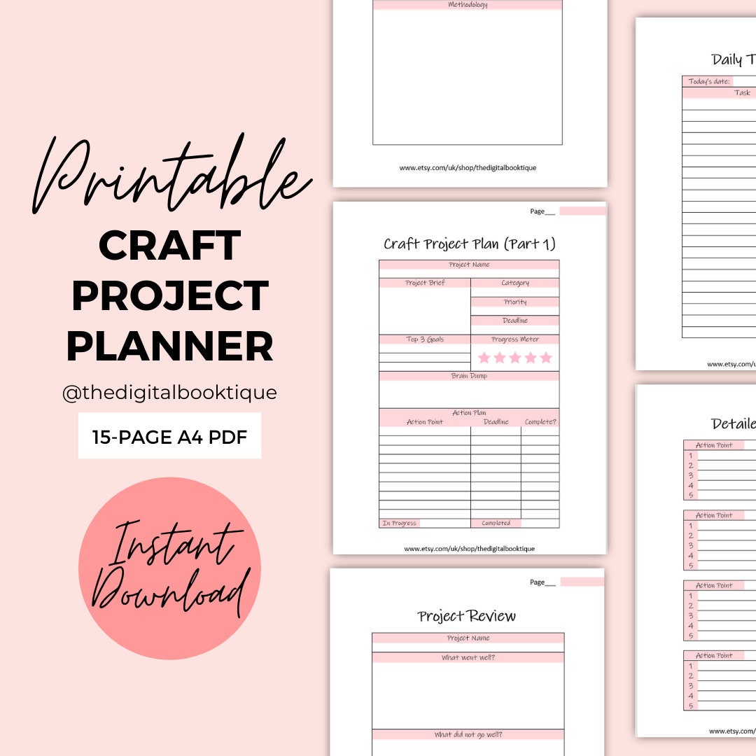 Free Printable Craft Project Planner Stormsunrise