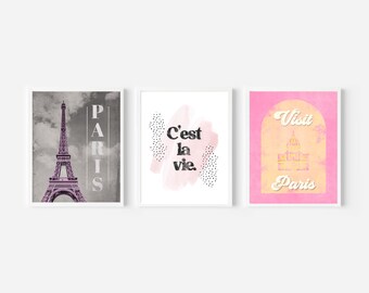 Pink Paris Decor | Etsy