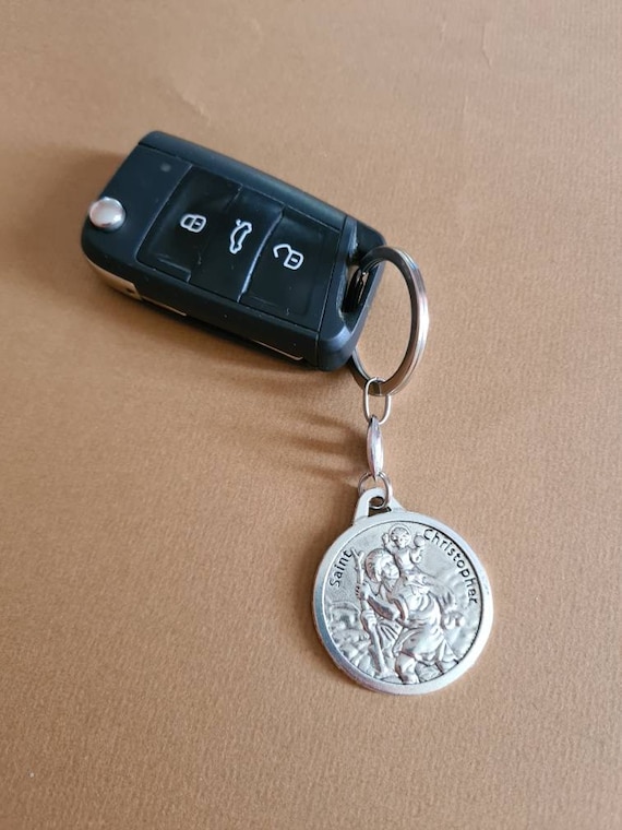 ST CHRISTOPHER Keychain Pendant for Keys Saint Christopher | Etsy