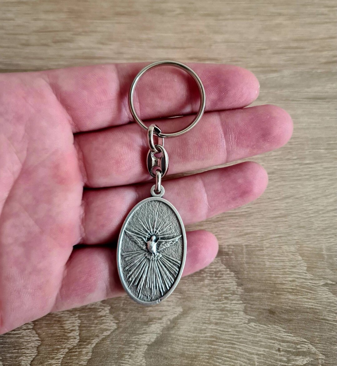 Holy Spirit / Virgin Mary Keychain - Etsy