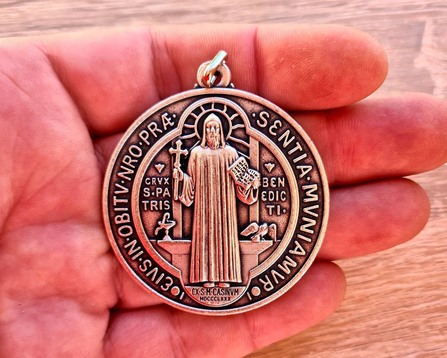 St Benedict Medal Xl Medal San Benito Saint Benedict Medal - Etsy