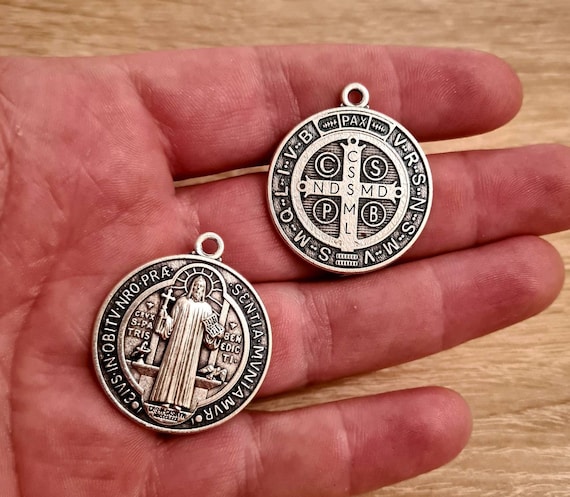 Wholesale Big Saint Benedict Medals Box 2 5 10 20 Pcs. San Benito Religious Jewelry Catholic Etsy Canada