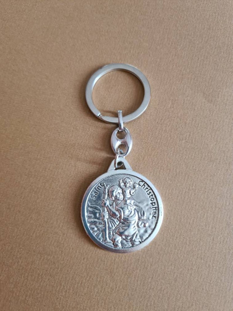 ST CHRISTOPHER Keychain Pendant for Keys Saint Christopher | Etsy