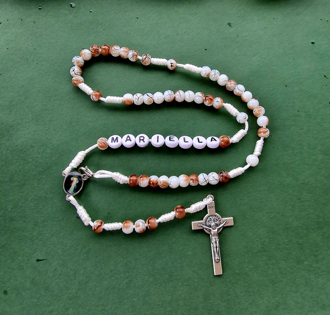 PERSONALIZED NAME CUSTOM Rosary, Handmade Personalised Rosary, Catholic ...