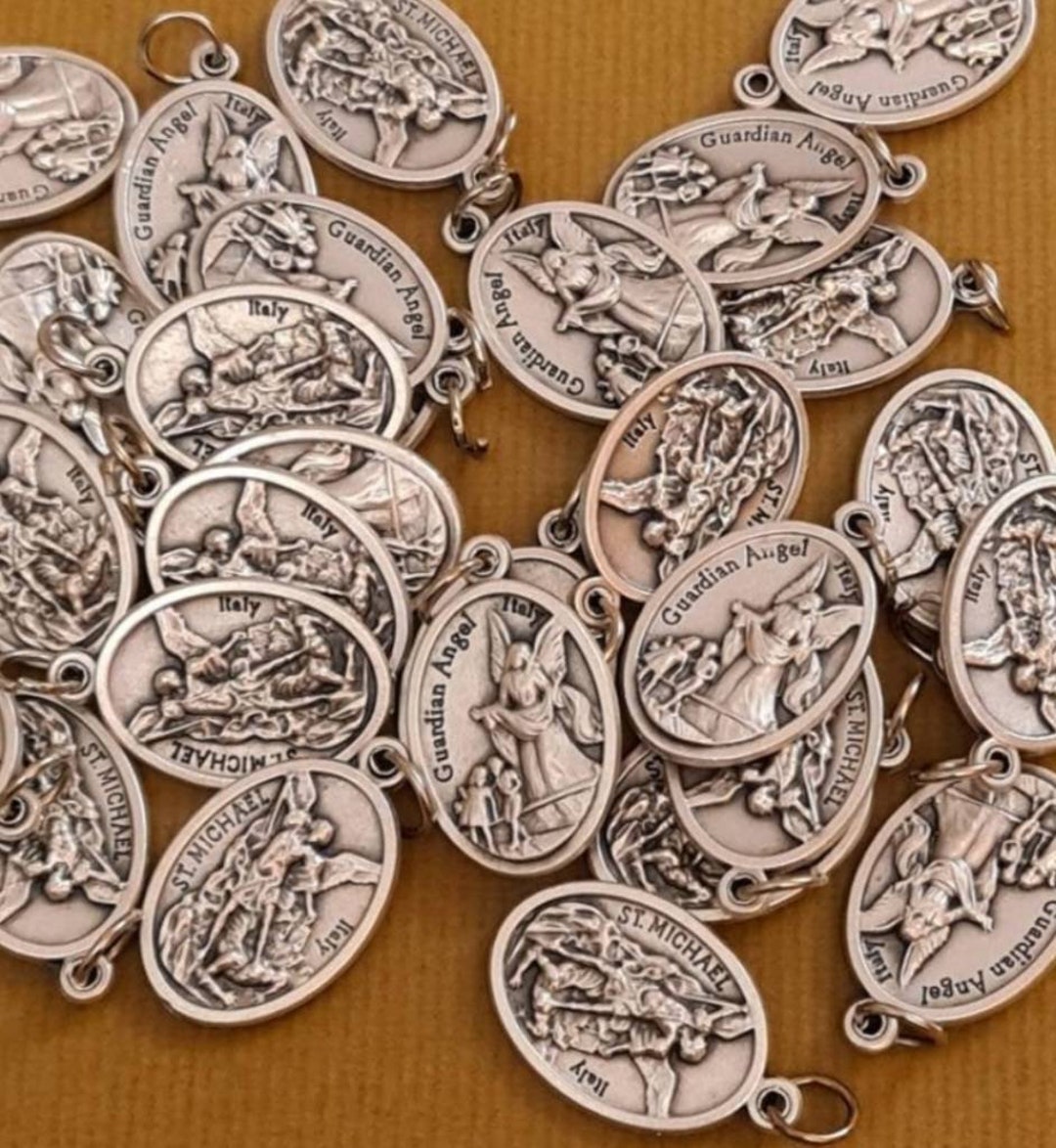 Wholesale St Michael / Angel Guardian Medals Box 10, 20, 50 Pcs Medals ...
