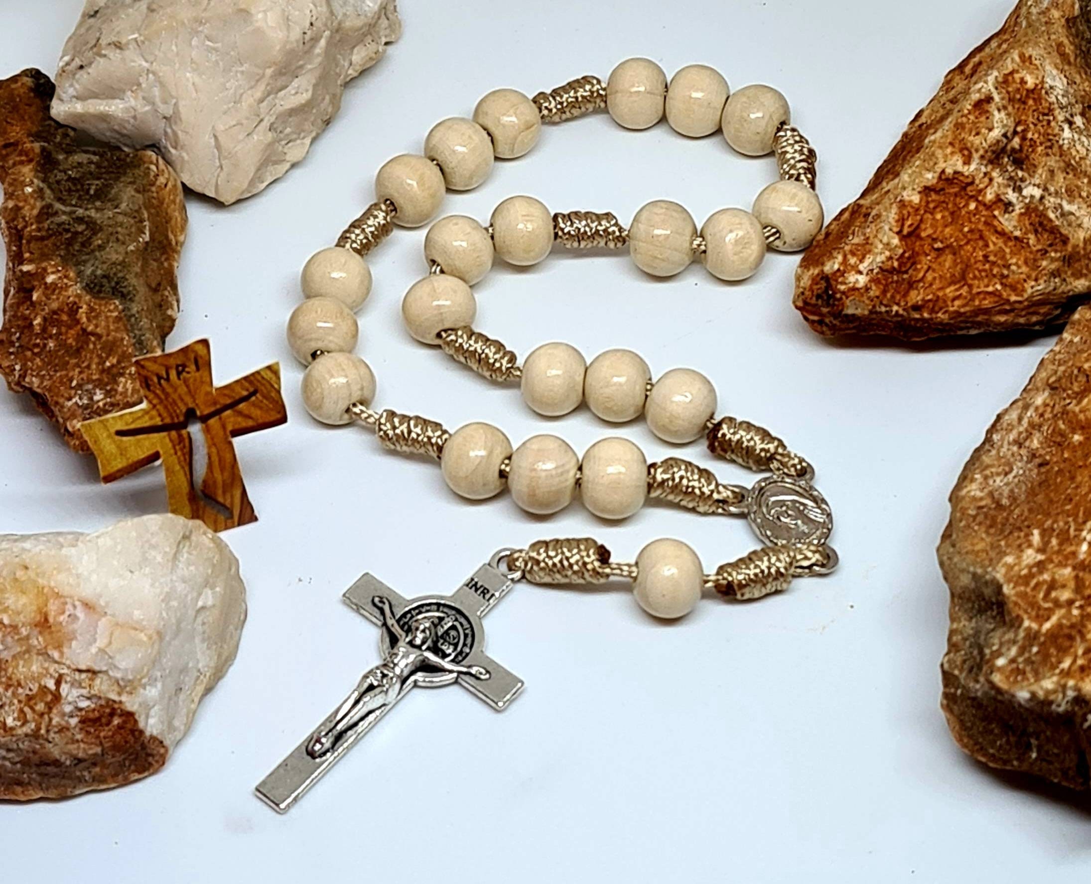 Peace Chaplet of Medjugorje Blessing Rosary Wood Beads 8mm Religious ...