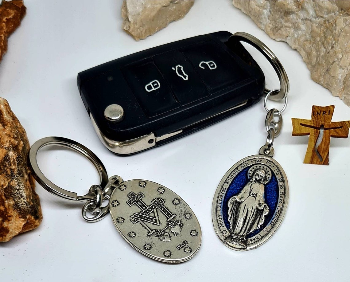 MIRACULOUS Keychain Pendant for Keys Virgin Mary Miraculous - Etsy