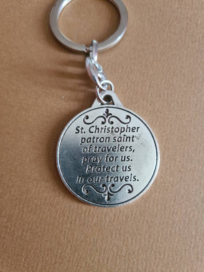 ST CHRISTOPHER Keychain Pendant for Keys Saint Christopher | Etsy