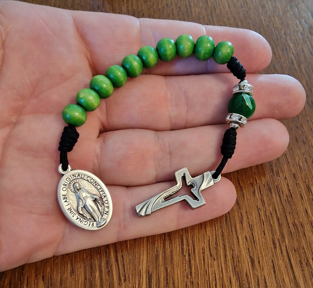 Miraculous Pocket Rosary, Handmade Single Decade Rosary, Miraculous One ...