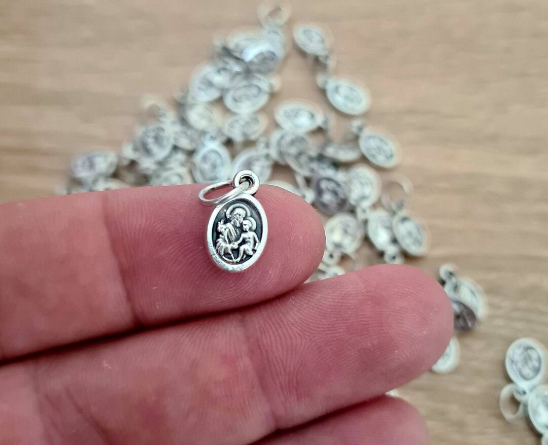 ST JOSEPH / Holy Family Small Medals Box 20, 50, 100 Pcs, Holy Medals ...