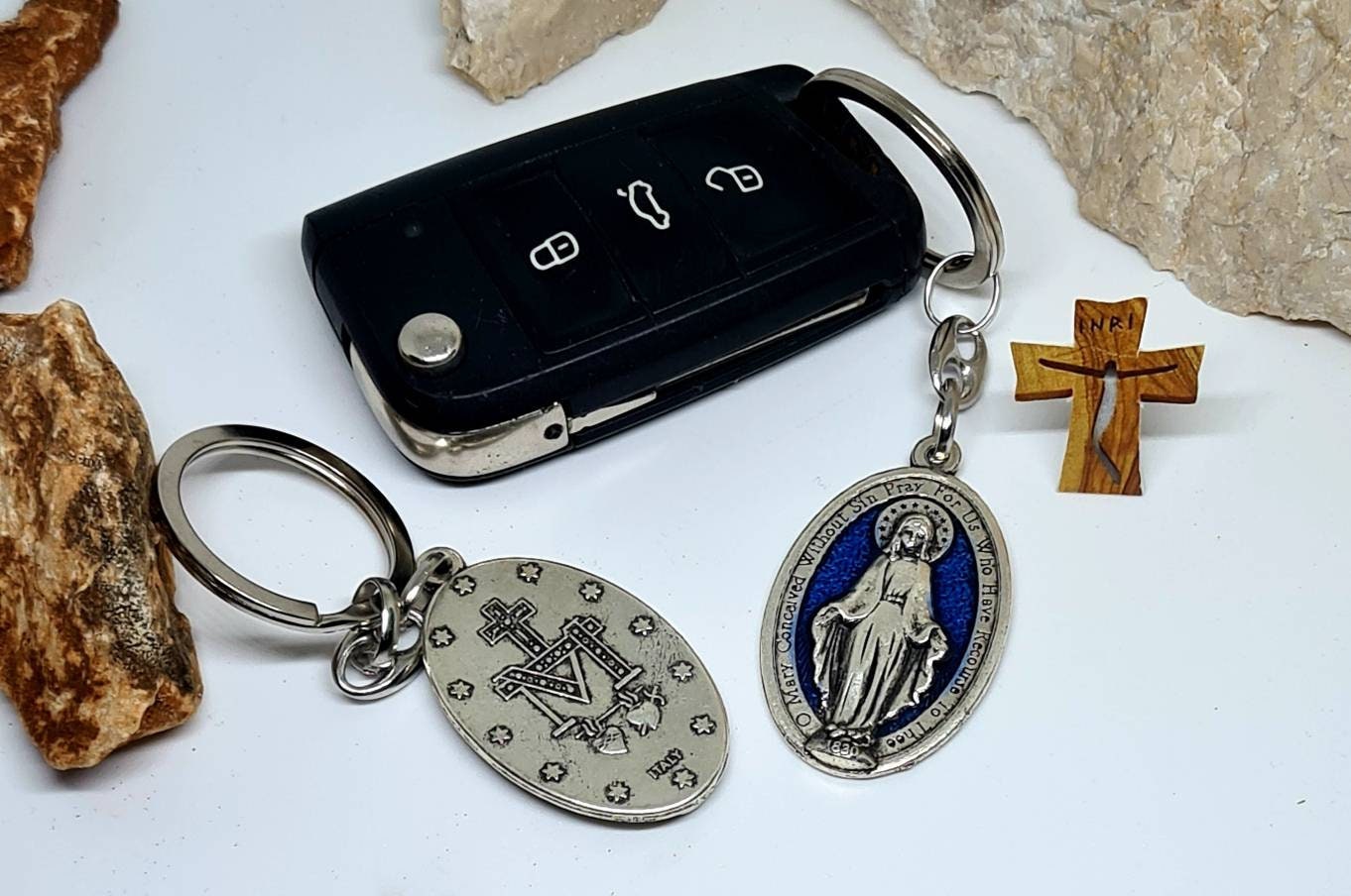 MIRACULOUS Keychain Pendant for Keys Virgin Mary Miraculous - Etsy