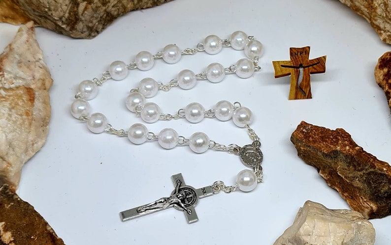 Peace Chaplet of Medjugorje Blessing Rosary With Beads White - Etsy