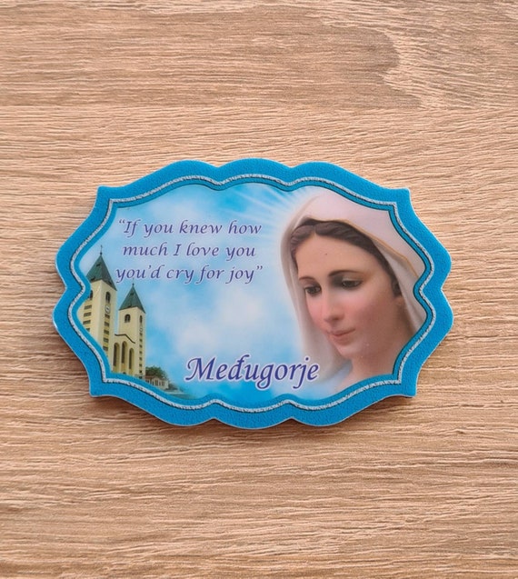 Catholic Magnet Mary Medjugorje 85.5 Cm Religious Magnet Home | Etsy