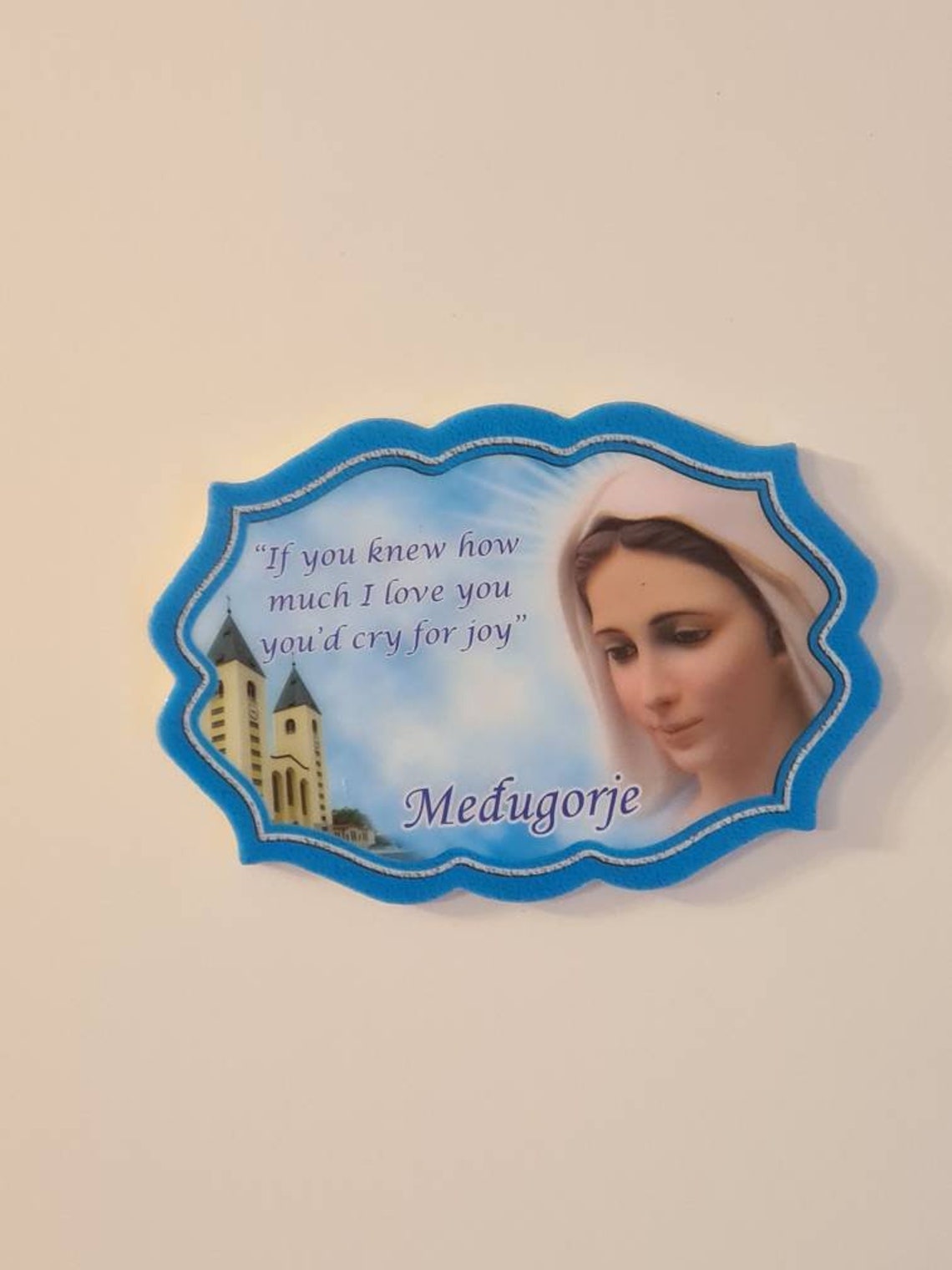 Catholic Magnet Mary Medjugorje 85.5 Cm Religious Magnet Home | Etsy