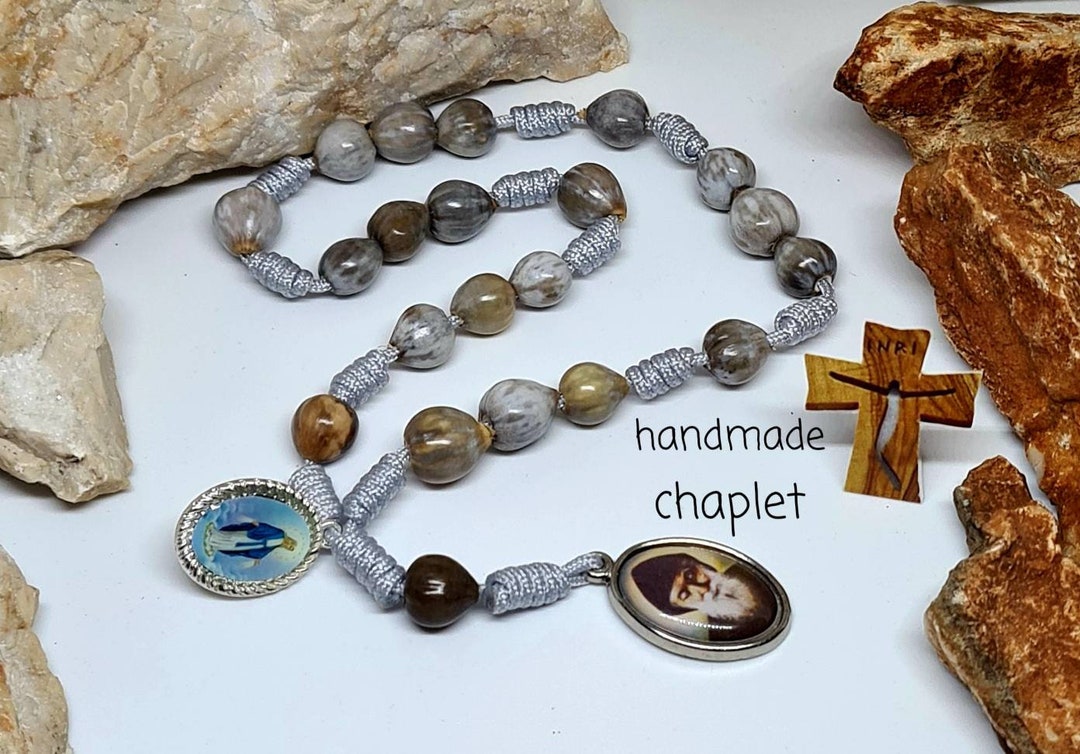 Chaplet of Saint Charbel With Jobs Tears Beads, St Charbel Rosary,st ...