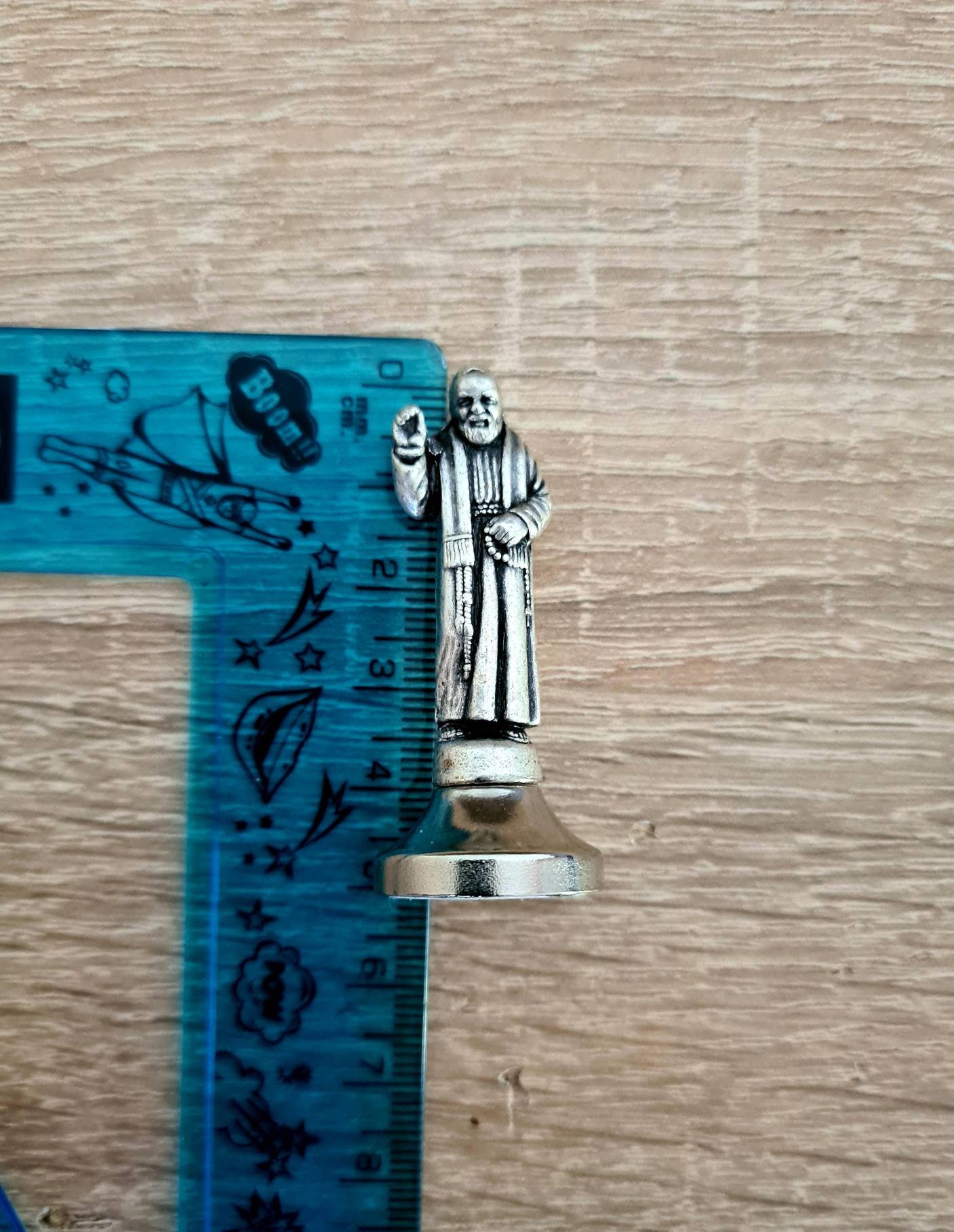 Mini Padre Pio Statue Silver Tone - Etsy