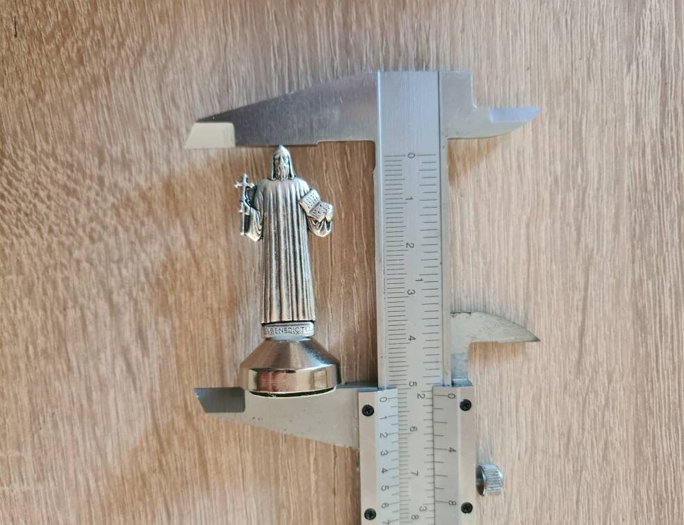 St Benedict Mini Statue Catholic Statue - Etsy